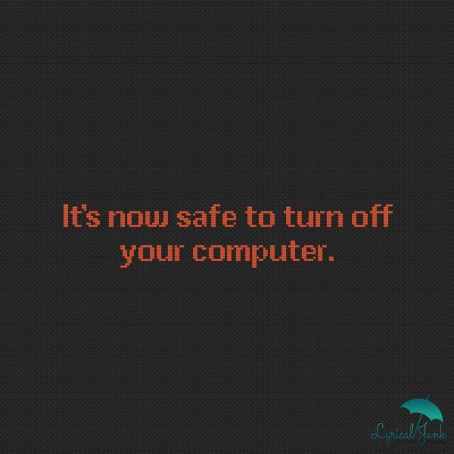 Cross Stitch Pattern: Safe Shut Down | Lyrical Junk - Handmade Miscellany